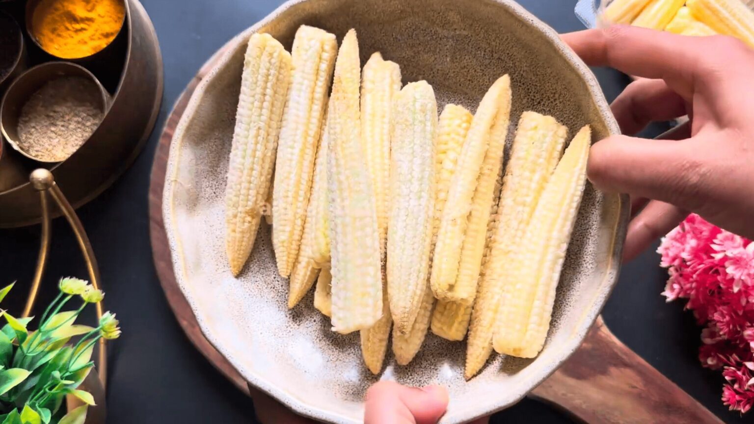 Crispy Baby Corn Fry Recipe | Golden Fried Baby Corn Pakora - Aayansh ...