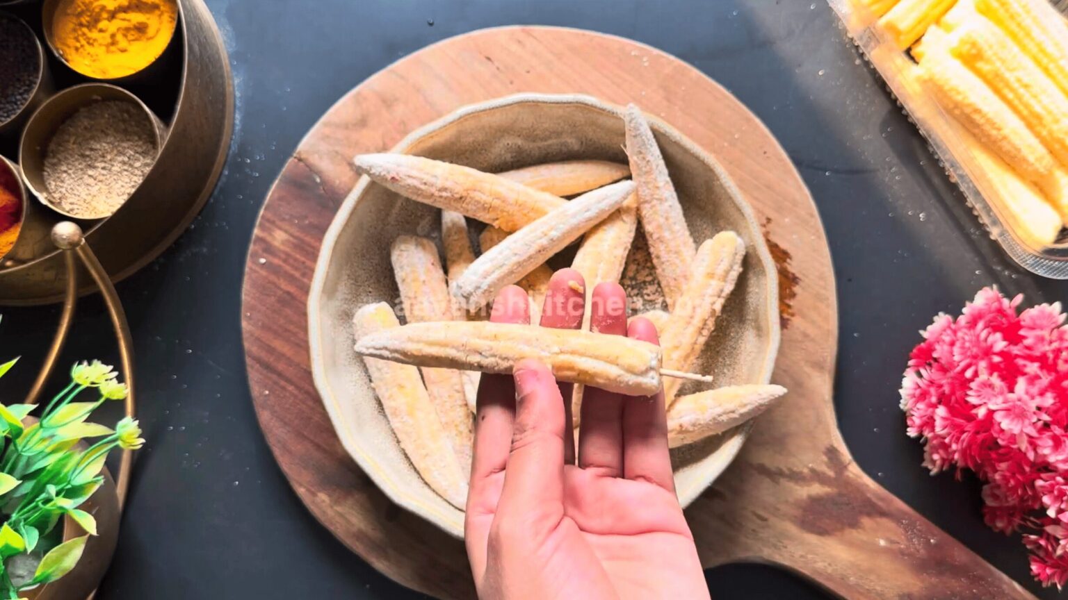 Crispy Baby Corn Fry Recipe | Golden Fried Baby Corn Pakora - Aayansh ...